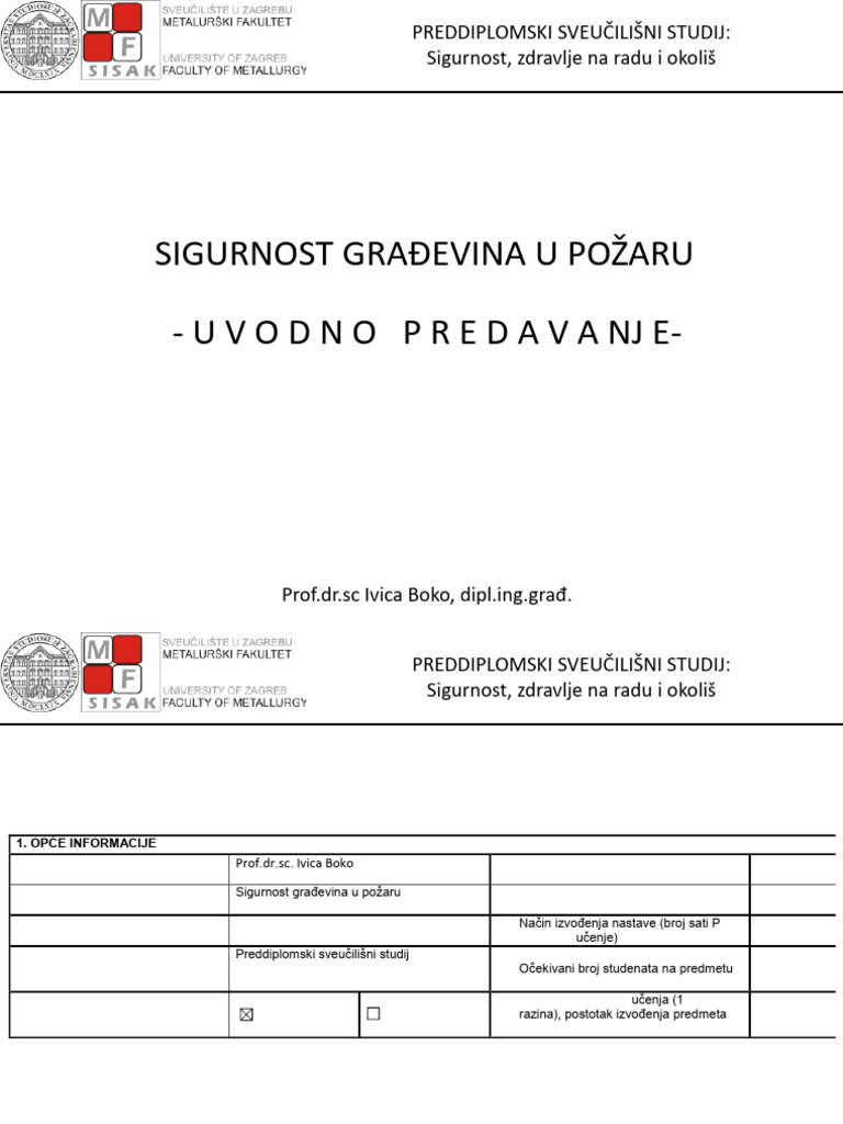 Uvodno Predavanje | PDF