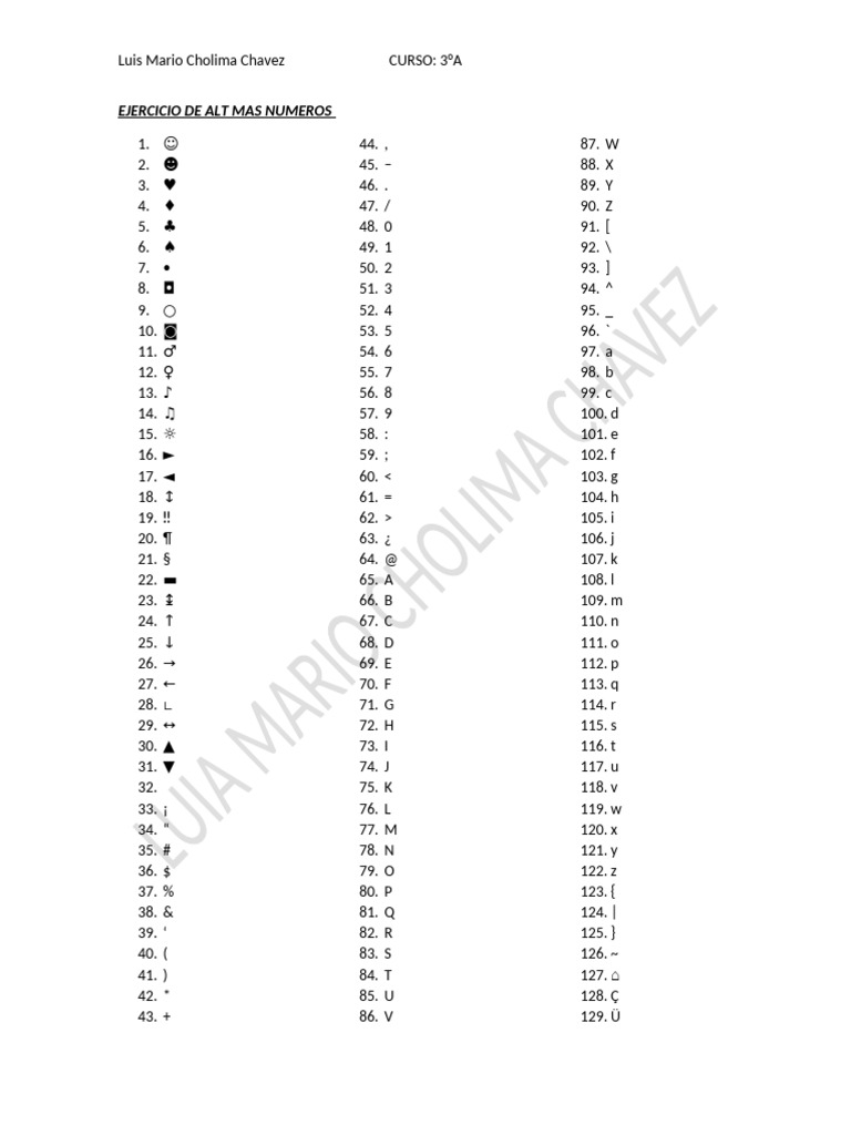 Ejercicio de Alt Mas Numero1 Henry | PDF