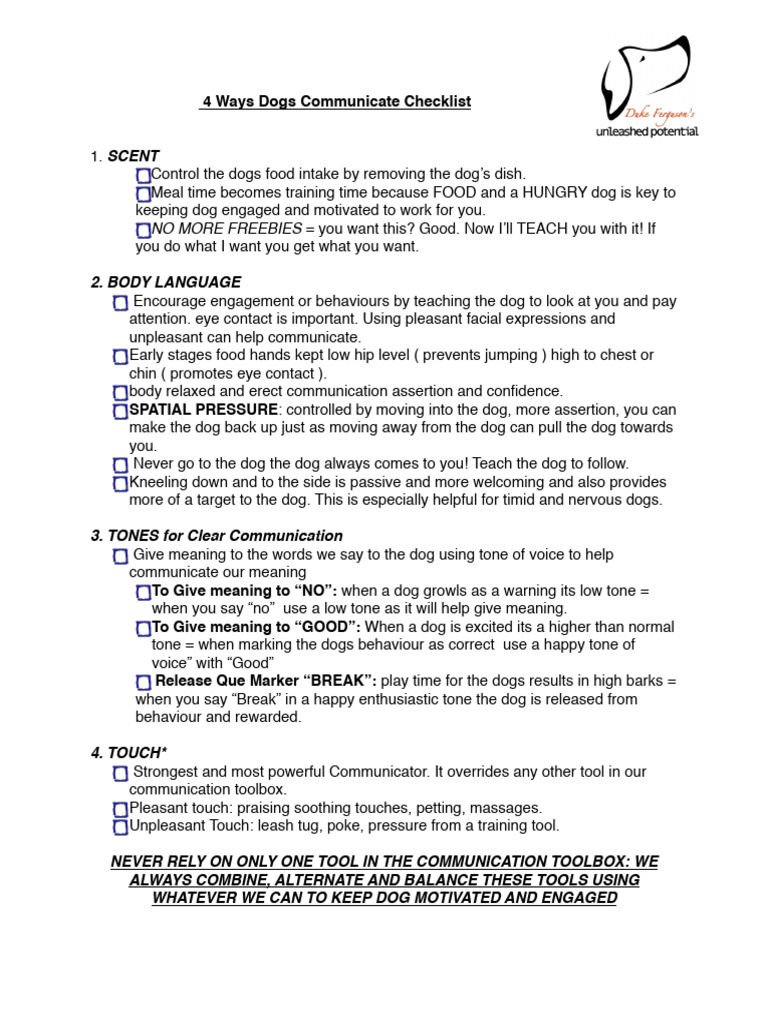 Effective Dog Communication Techniques | PDF