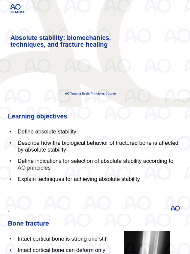 2.1 Absolute Stability | PDF | Bone | Healing