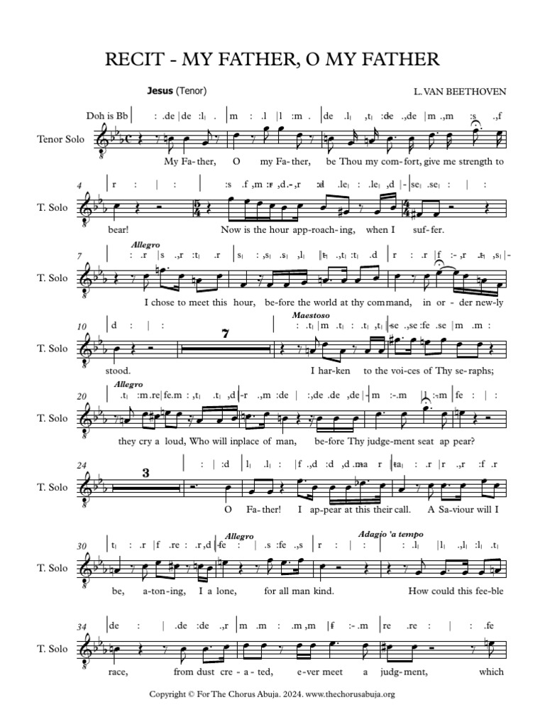 Tenor Solo: My Father, O My Father | PDF