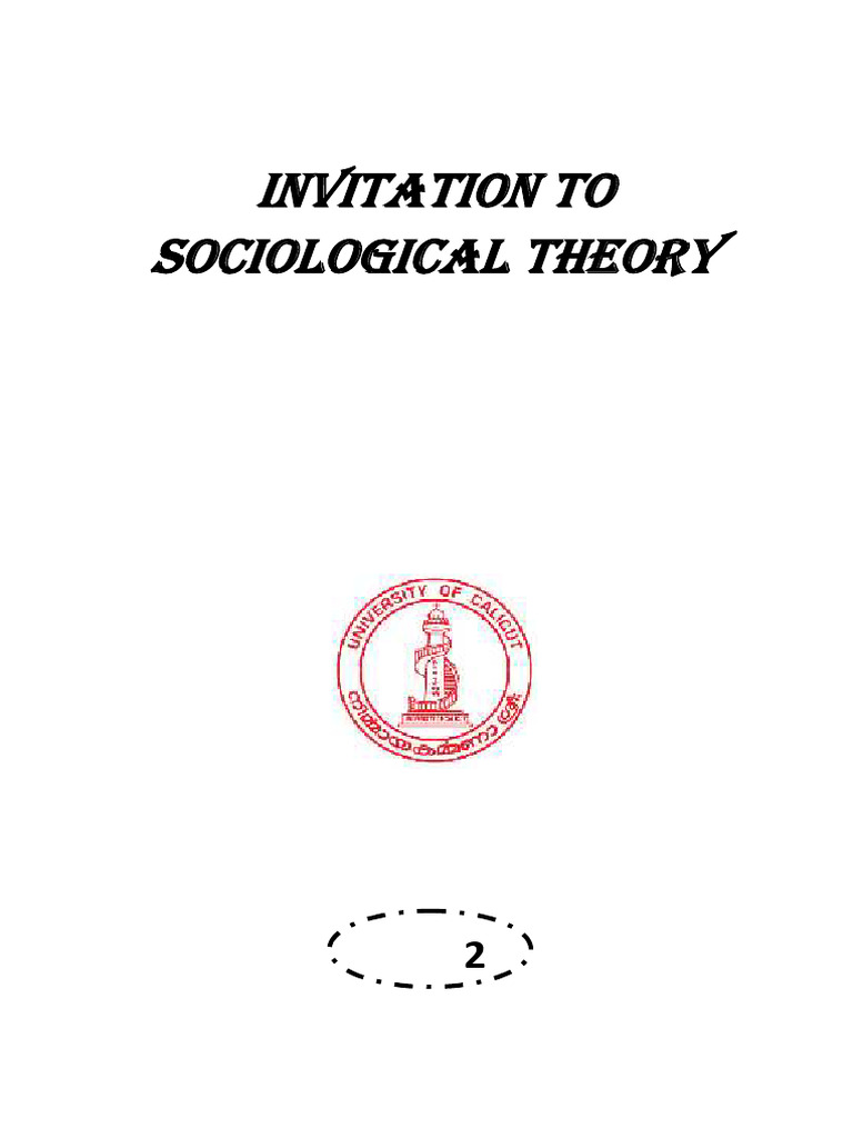 SLM-Socio - Invitation To Sociological Theory | PDF | Theory | Sociology
