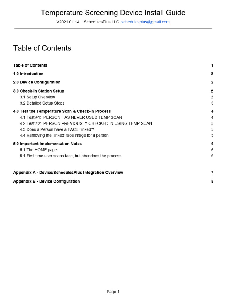 Temperature Device Install Guide V20210114 2 | PDF | Image Scanner ...