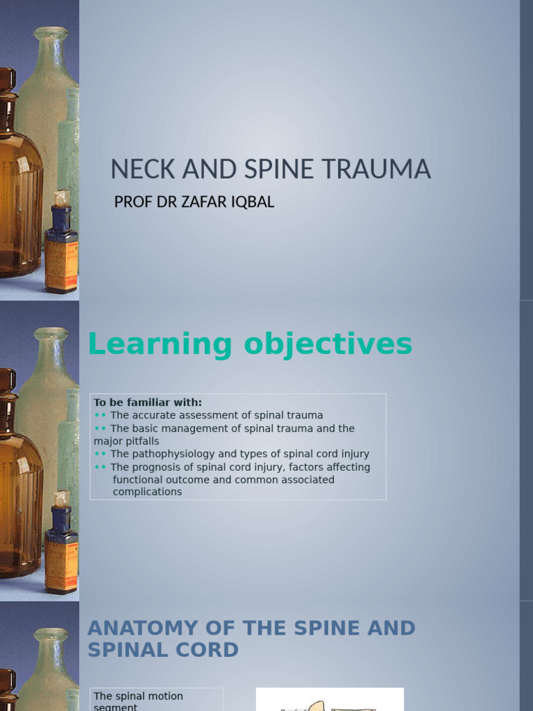 Spinal Trauma Assessment and Management | PDF | Spinal Cord Injury ...