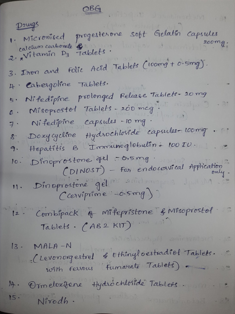 OBG Drugs | PDF