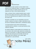Carta del Ratón Pérez para Niños | PDF