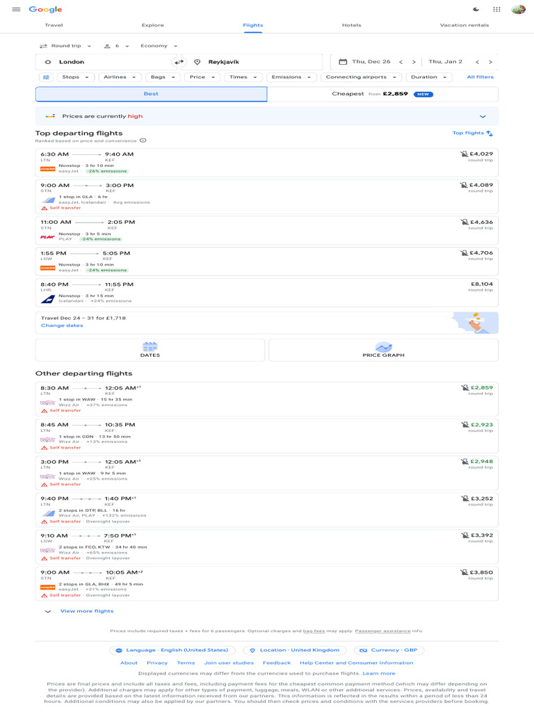 London To Reykjavík Google Flights | PDF | Payments | Civil Aviation