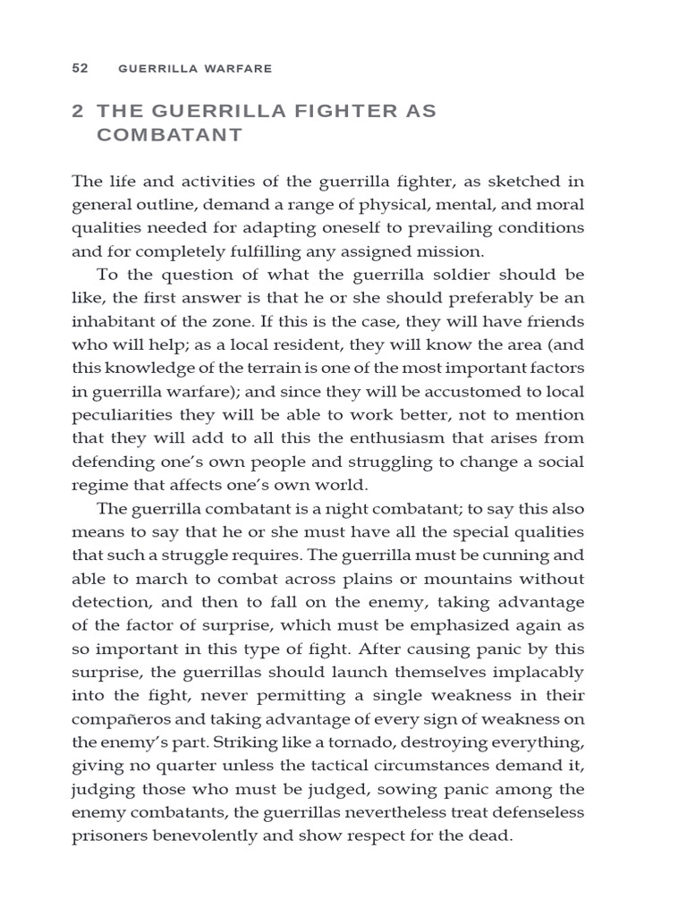 Qualities of Effective Guerrilla Fighters | PDF