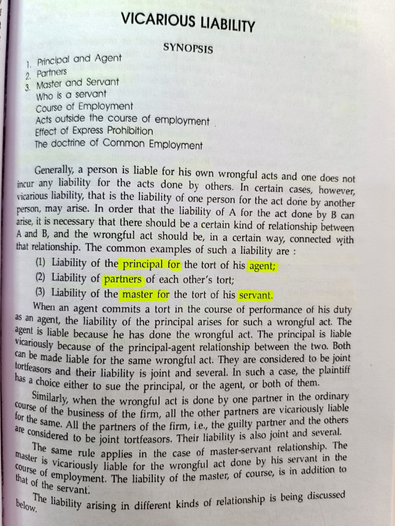 Vicarious, Strict, Absolute Liability | PDF | Legal Liability | Tort