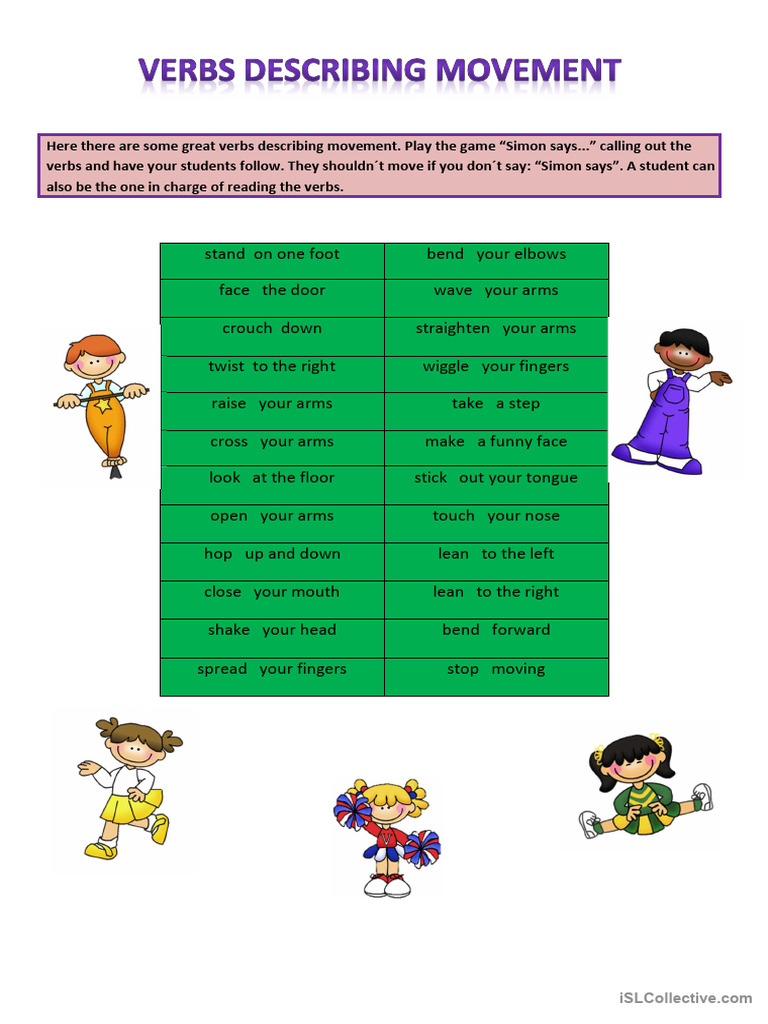 Verbs describing movement | PDF