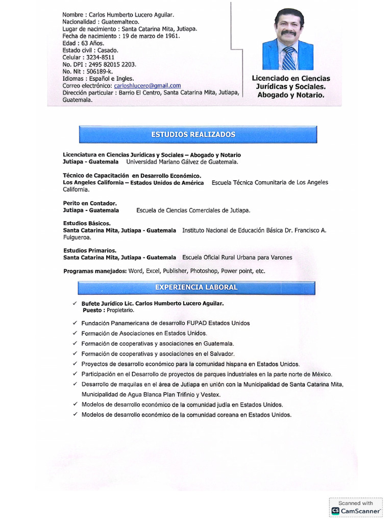 Curriculum Vitae Carlos Lucero | PDF
