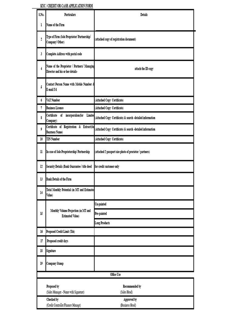 KYC - Domestic Customer Signed | PDF | Sole Proprietorship | Business