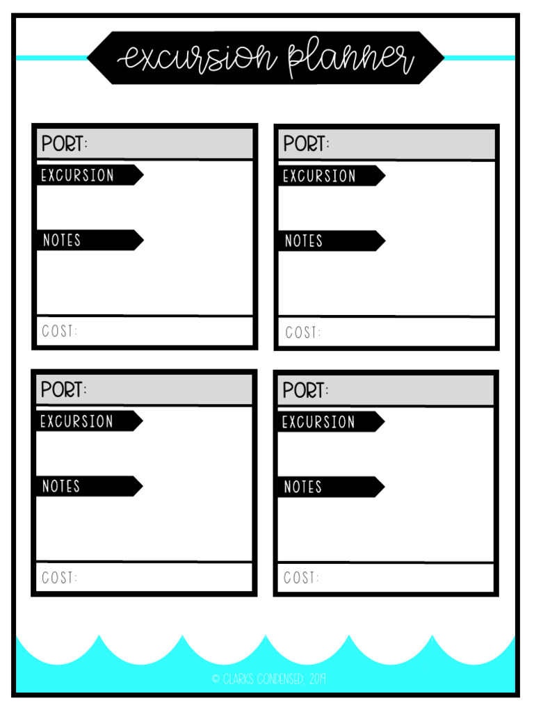 CC Cruise - 1 Excursion Planner | PDF
