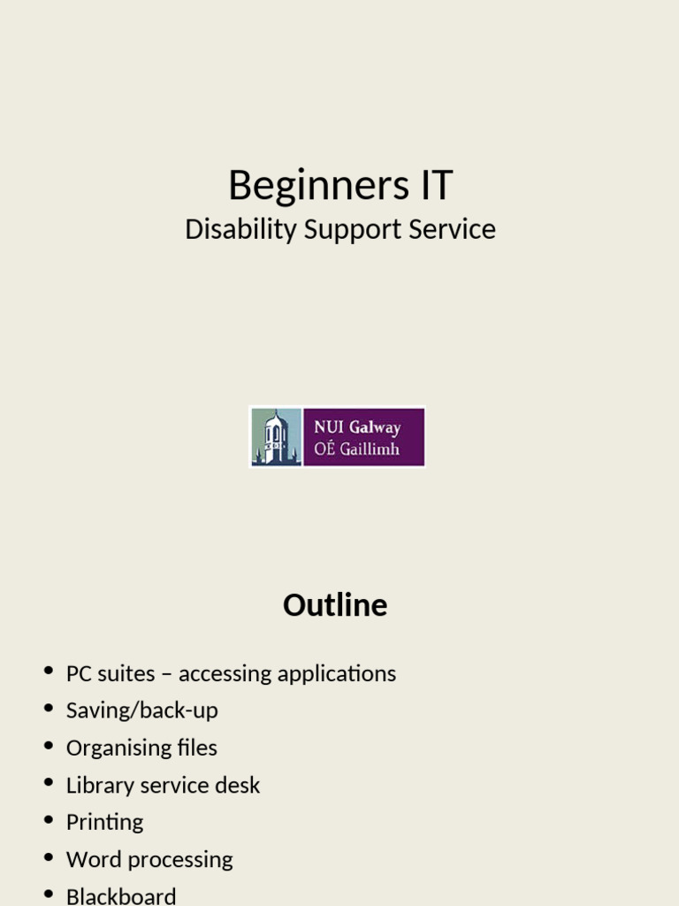 NUIG IT Support Guide for Students | PDF | Personal Computers ...