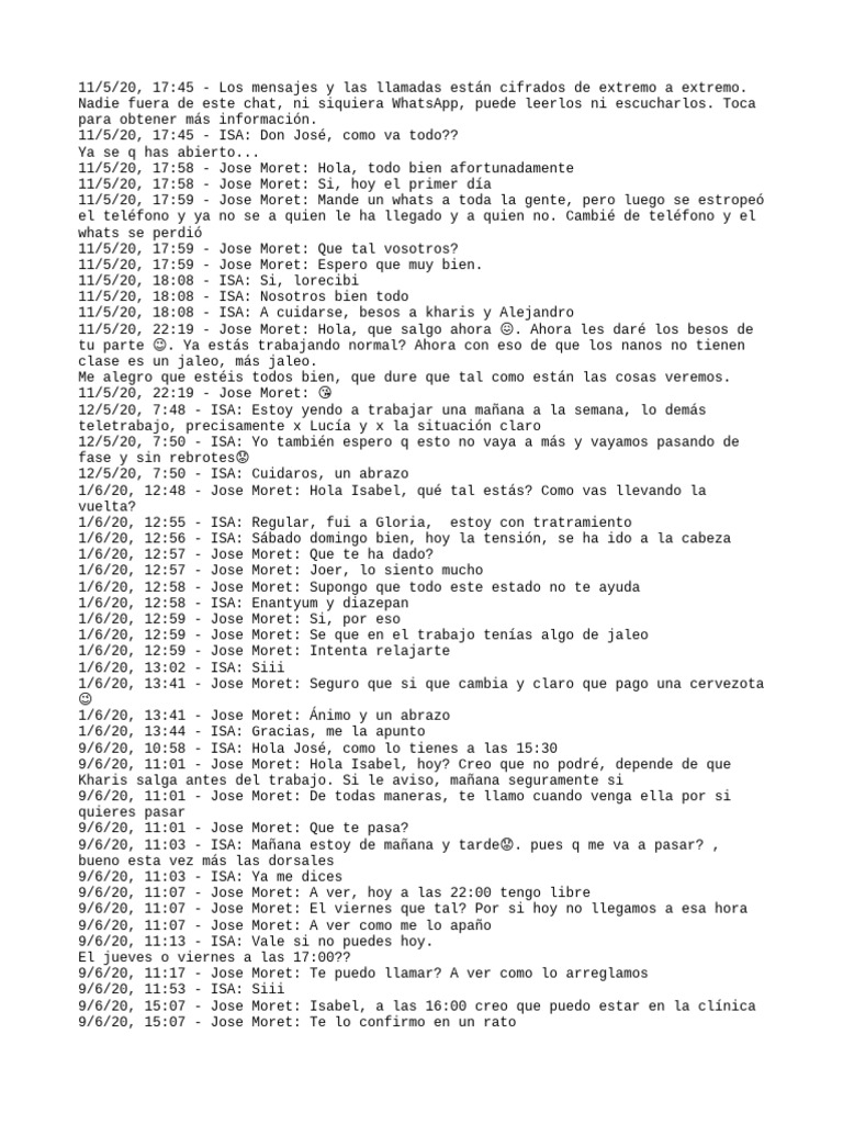 Chat de WhatsApp Con Jose Moret | PDF