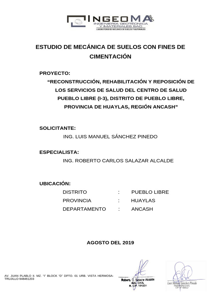 Informe Ems 08-12-20 Pueblo Libre | PDF | Falla (geología) | Temblores