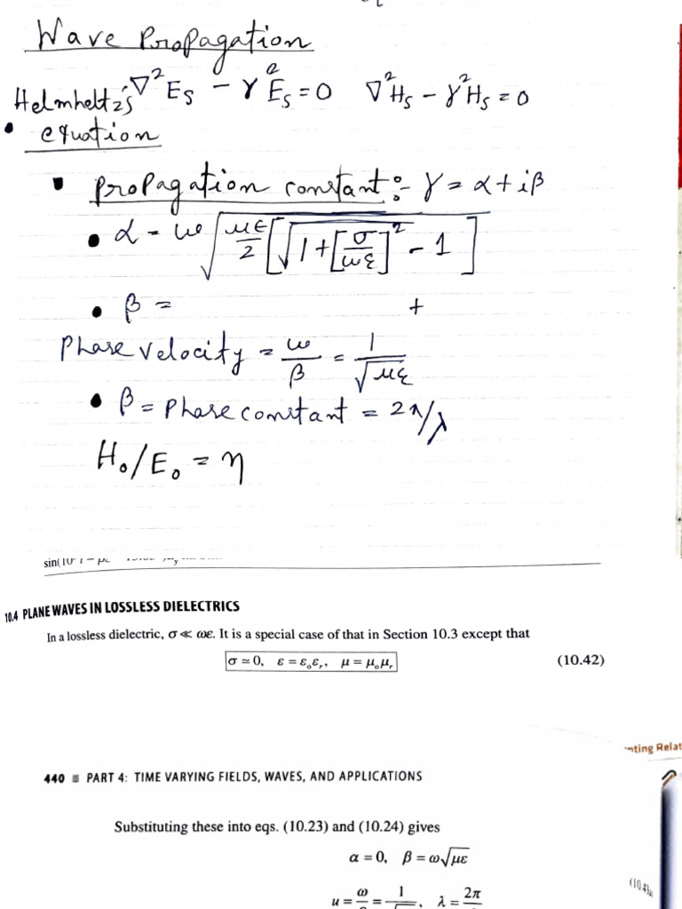 EM Waves Formulas (2) | PDF | Waveguide | Waves