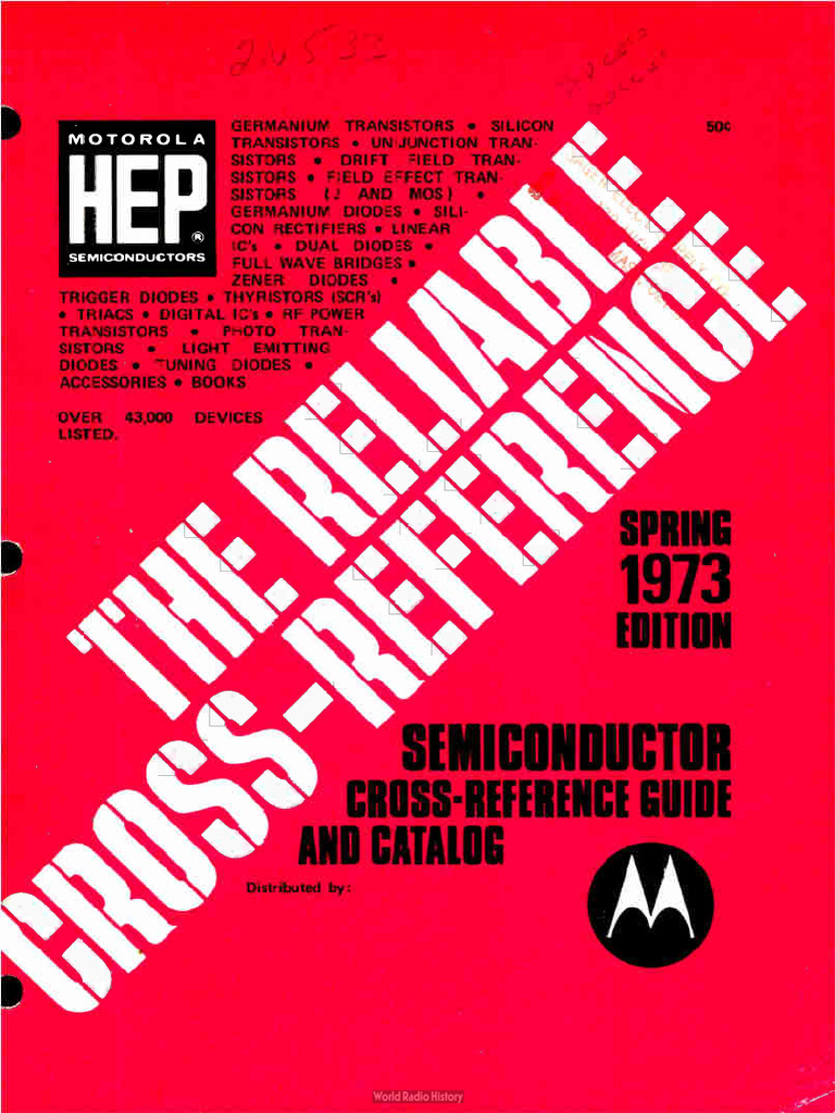 Motorola HEP 1973 Cross Reference | PDF | Rectifier | Bipolar Junction ...