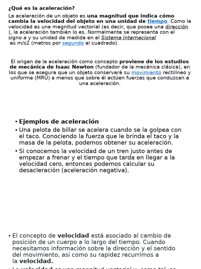 Velocidad y Aceleracion | PDF
