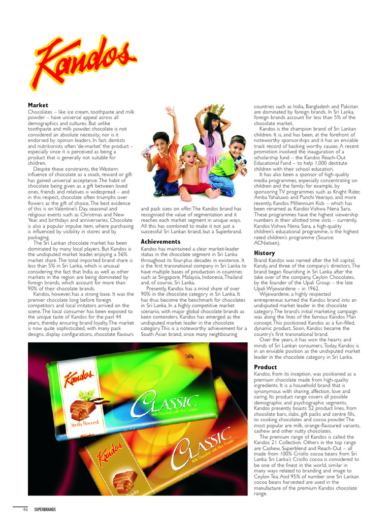 Kandos: Sri Lanka's Chocolate Leader | PDF | Cocoa Bean | Chocolate