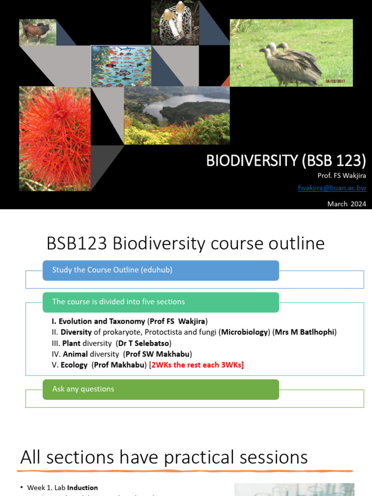 1. Introduction to Biodiversity- | PDF | Biodiversity | Conservation ...