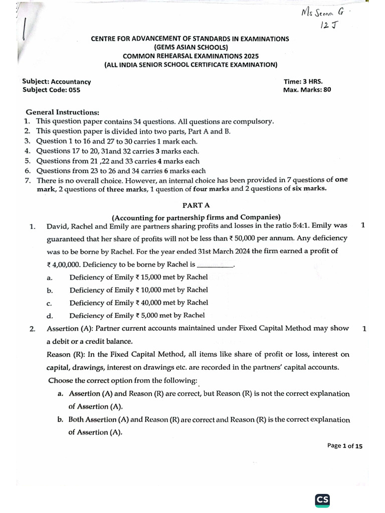 Case Exam Acco QP 24-25 | PDF