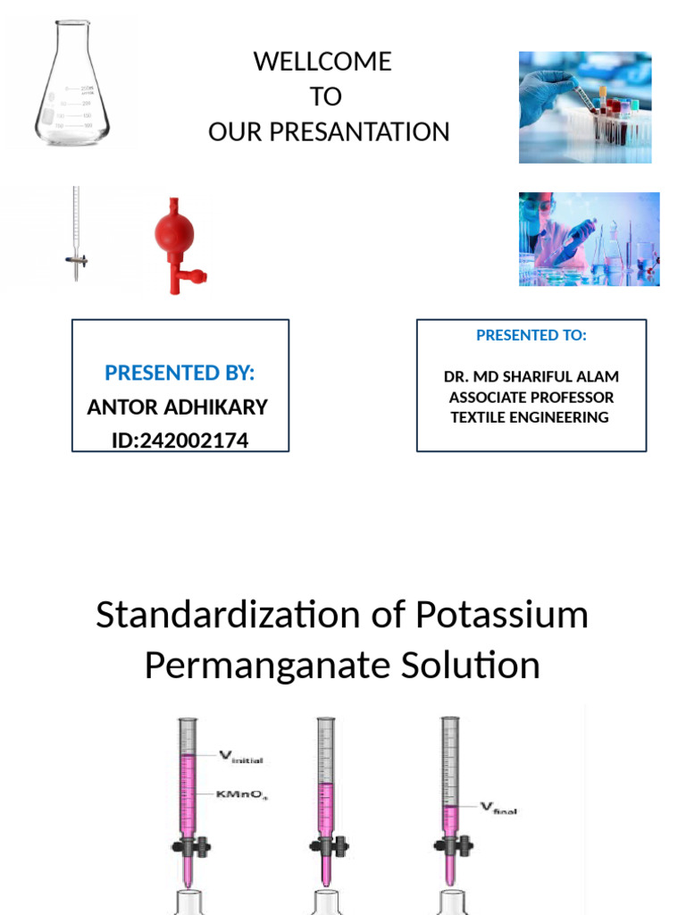 Potassium Permanganate Titration Guide | PDF | Titration | Chemistry