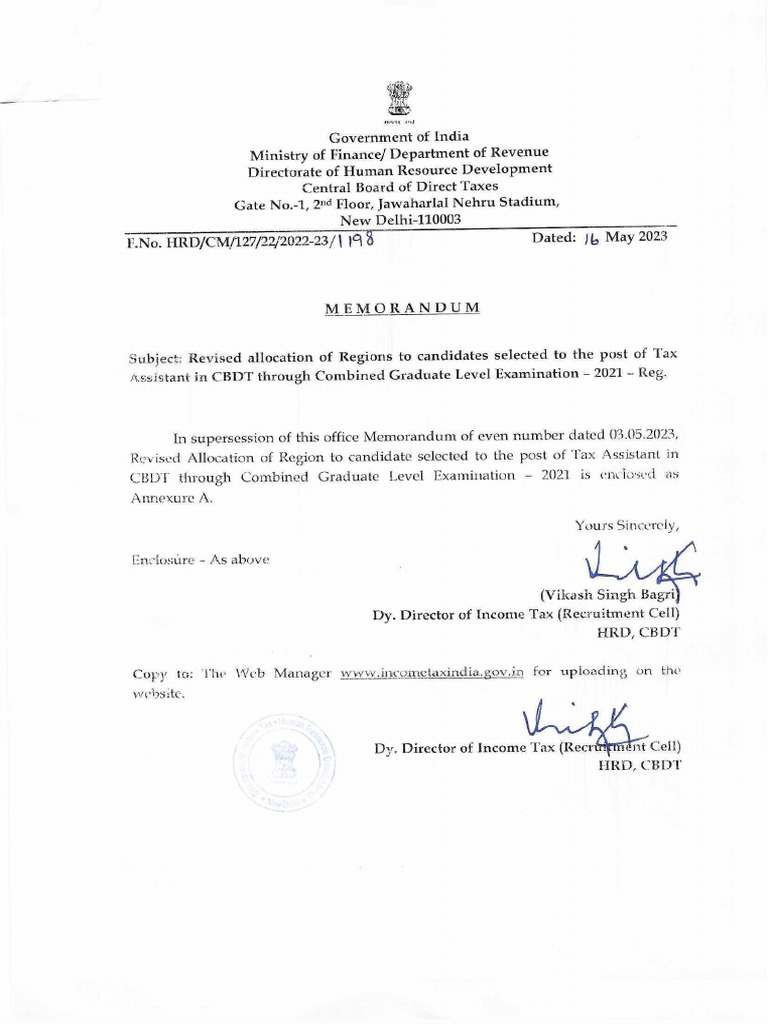 TA Re-Allocation 2021 | PDF