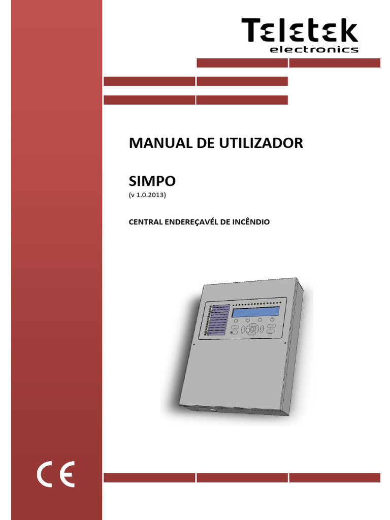 Manual Utilizador Central Simpo Teletek | PDF | Informação | Diodo ...