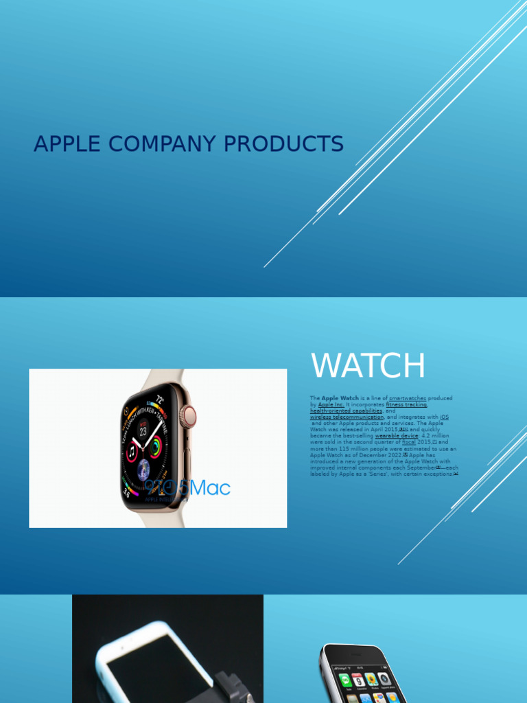 Apple Company PRODUCTS | PDF