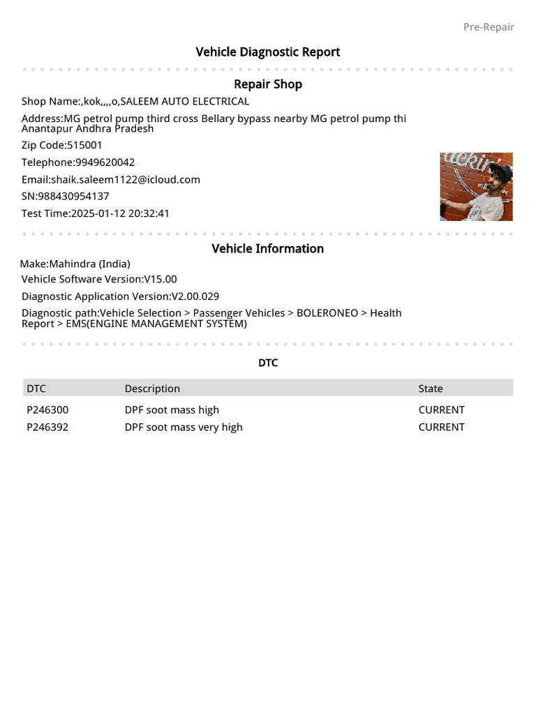 Mahindra (India) DTC 20250112203241 | PDF