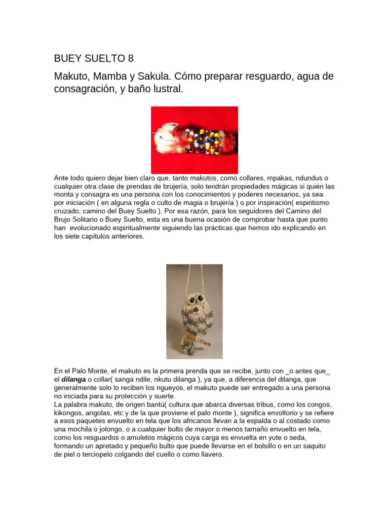 Cómo Hacer un Makuto Elemental | PDF | Cementerio | Brujería