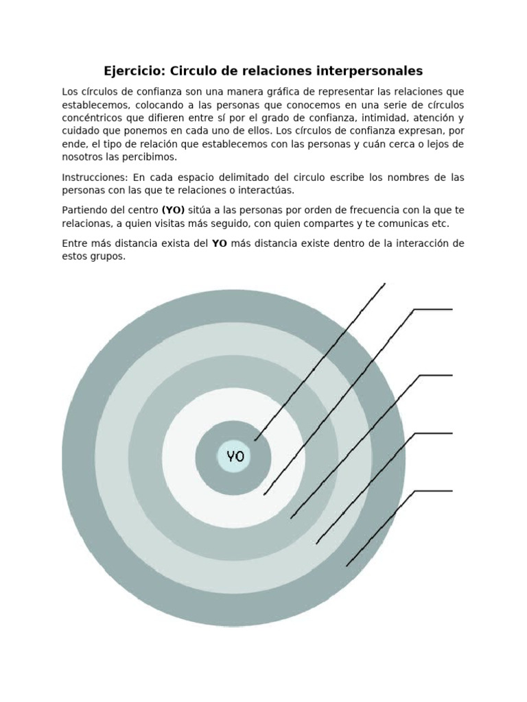 Ejercicio Circulo Relaciones | PDF