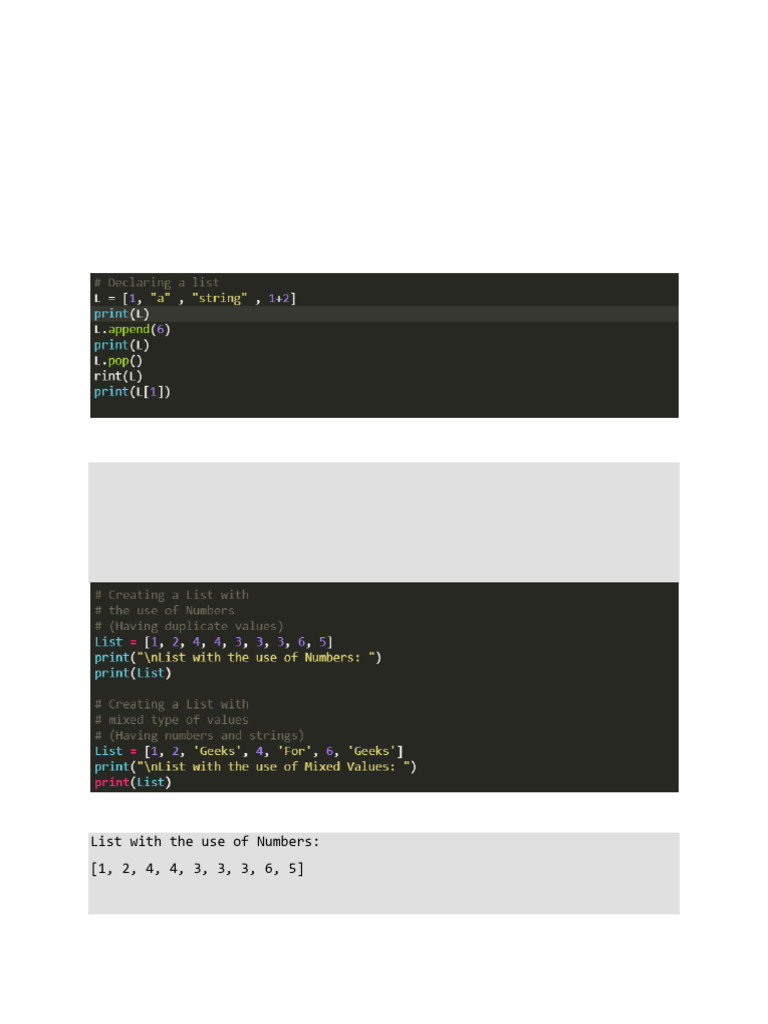 4. Python Data Structures (Lists, Tuples and Sets) | PDF | Computing ...