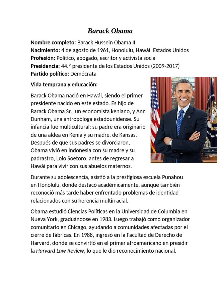 Barack Obama | PDF | Barack Obama | Donald Trump