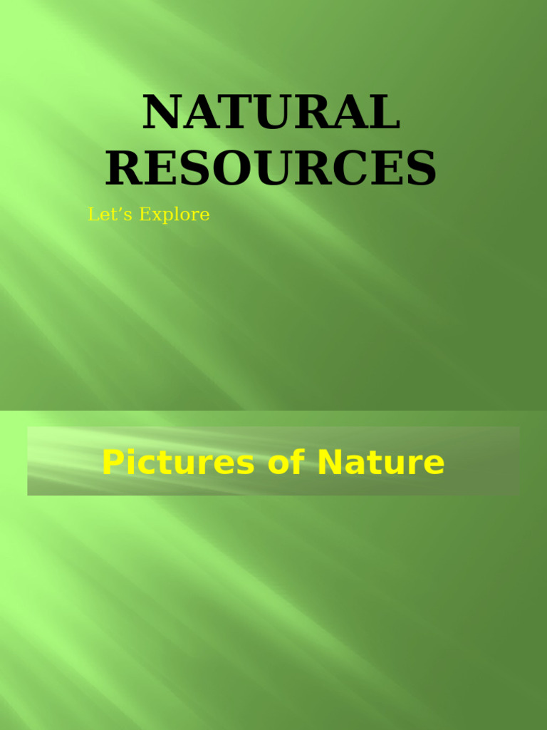 Natural Resources | PDF