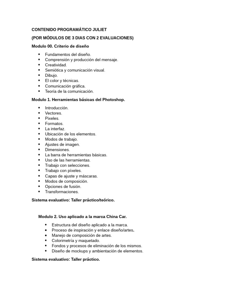 Contenido Programático | PDF