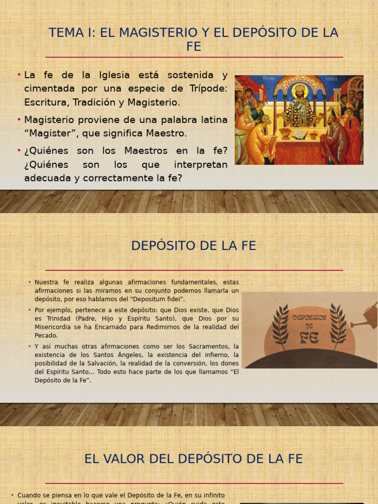 Magisterio y Depósito de la Fe en la Iglesia | PDF | Fe | Papa