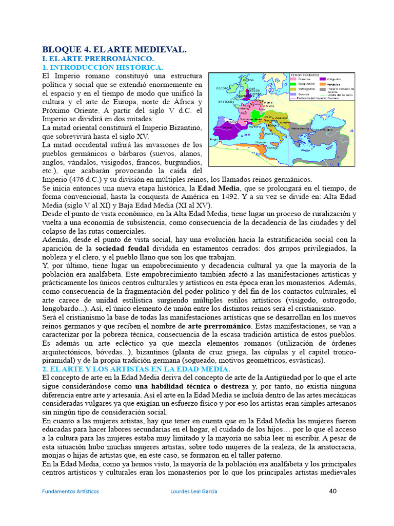 Bloque 4. El arte medieval. El arte prerrománico | PDF | Edades medias