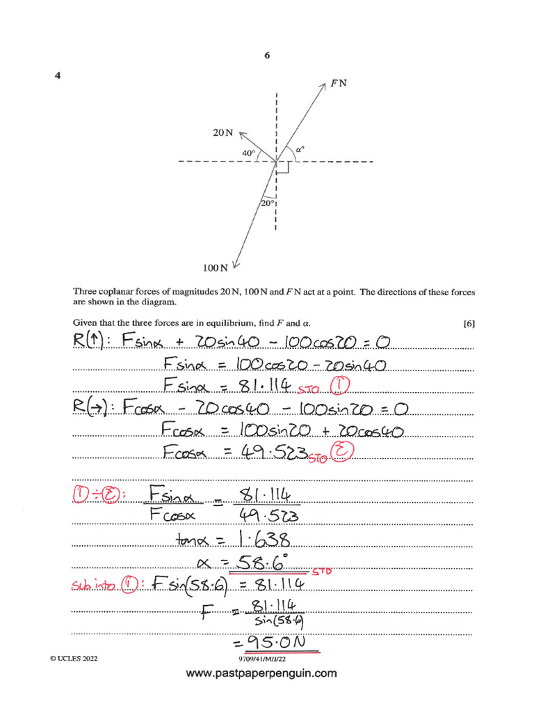 A Resolving Coplanar Forces 1 | PDF