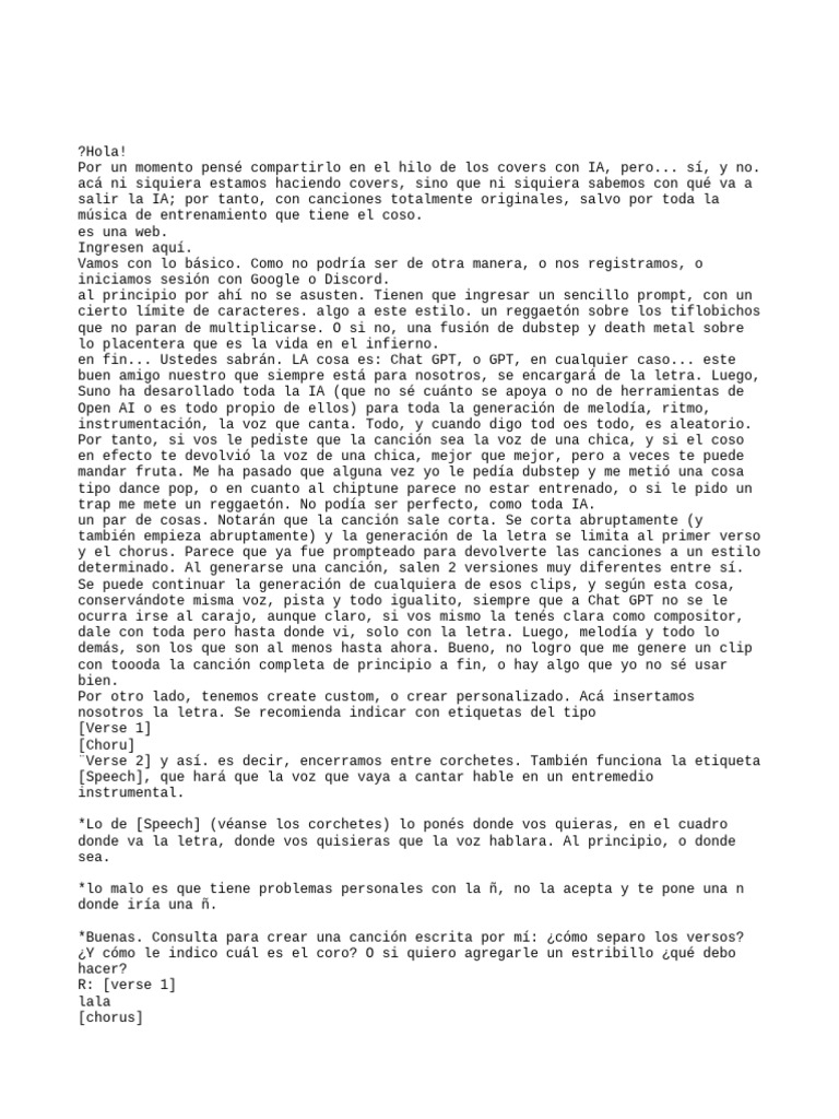 Apuntes de Suno | PDF | Canciones | Musicología