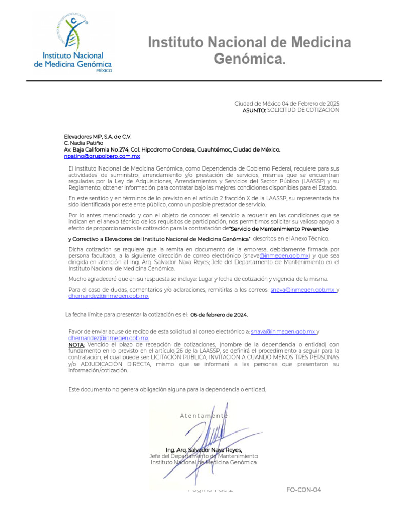 Fo-Con-04 Elevadores MP | PDF