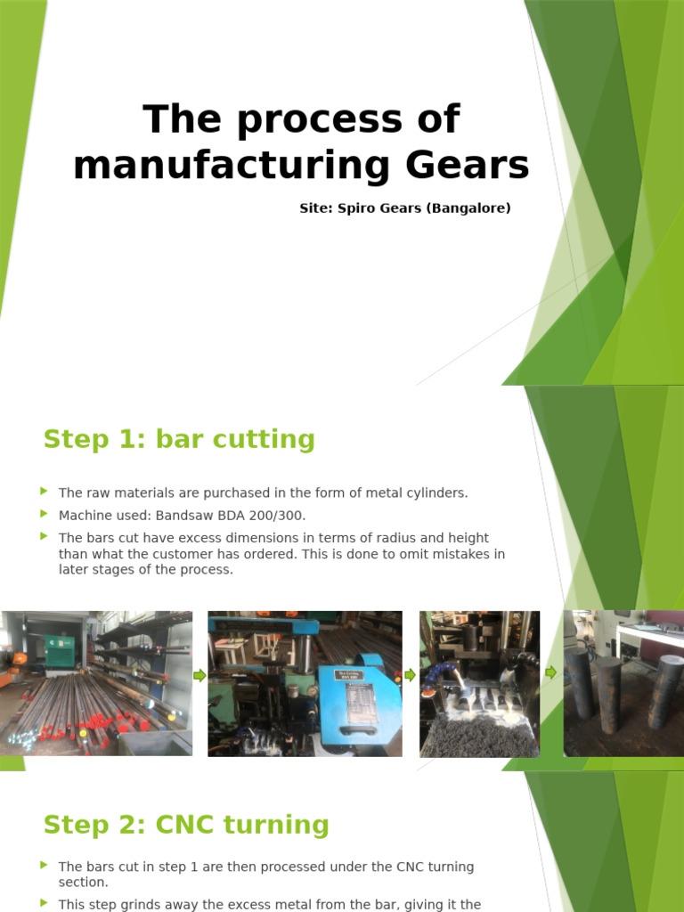 Spiro Gears Manufacturing Process Steps | PDF