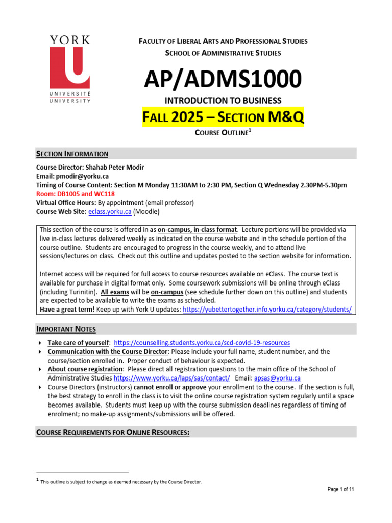 ADMS 1000 MQ Winter 2025 (6) | PDF | Turnitin | Educational Technology