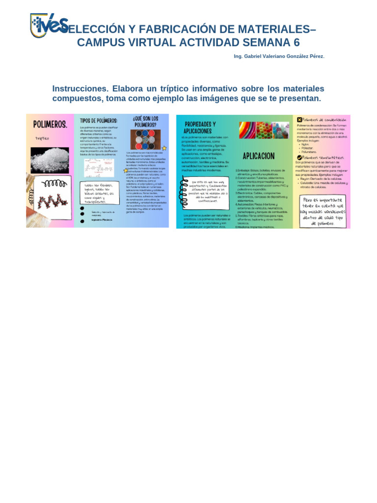 Selección y Fabricación de Materiales Im-501 CV Semana 6 | PDF