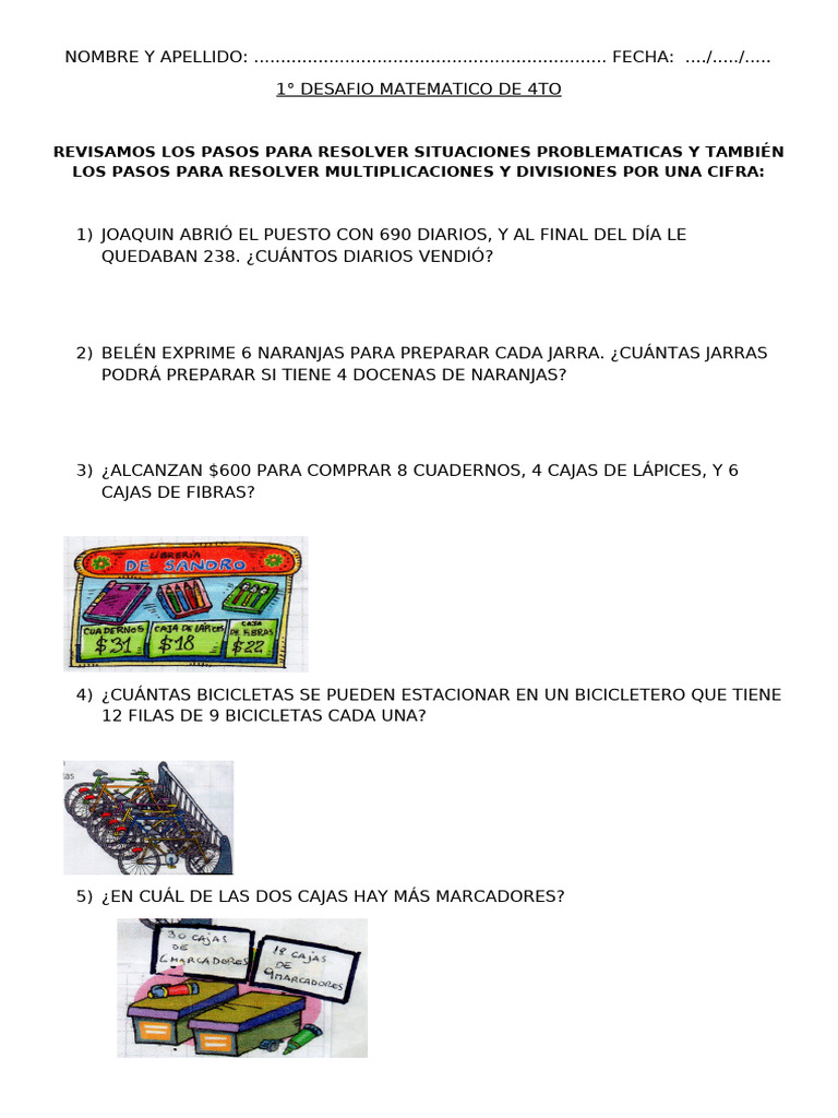 Desafio Matem 4 | PDF