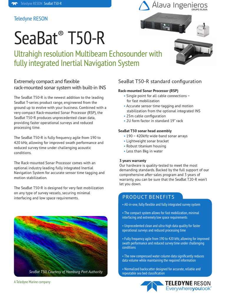 Nueva Ecosonda Multihaz Seabat t50 R Con Funcion Ins | PDF | Sonar
