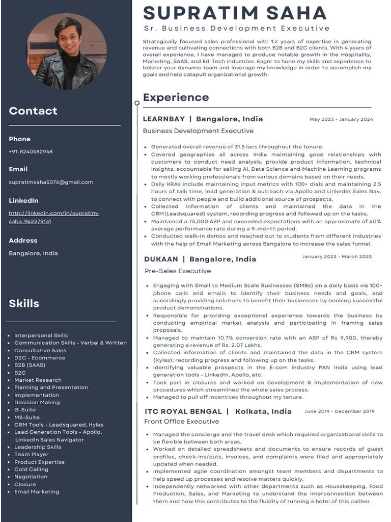 Supratim Saha New Updated Cv | PDF | Marketing | Customer Relationship Management