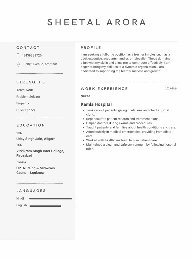 Sheetal Arora Resume | PDF