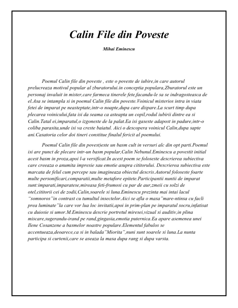 Calin File Din Poveste | PDF